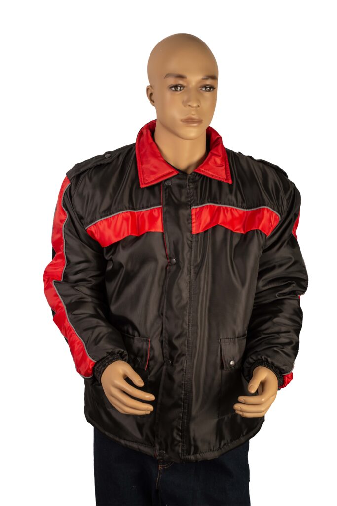 Parka Jacket with Silver Reflective Piping